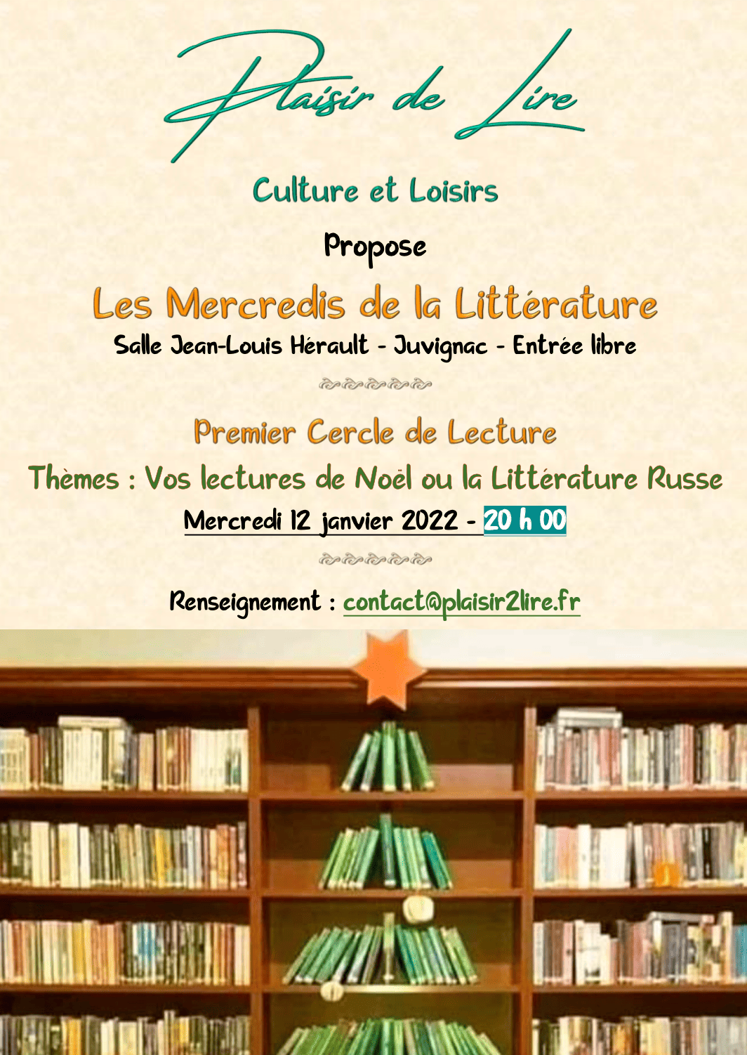 Cercle de lecture du 12/01 : propositions de lectures - Culture Plaisir ...